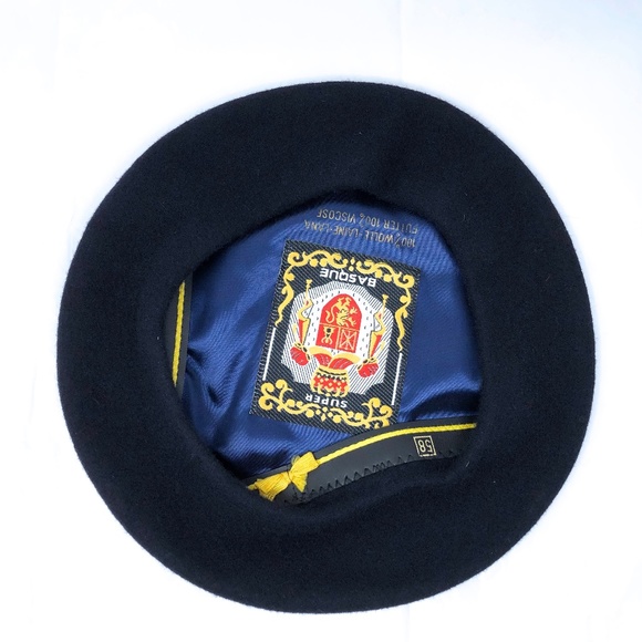 Super Basque | Accessories | Super Basque Beret Navy Wool Hat 58 French ...